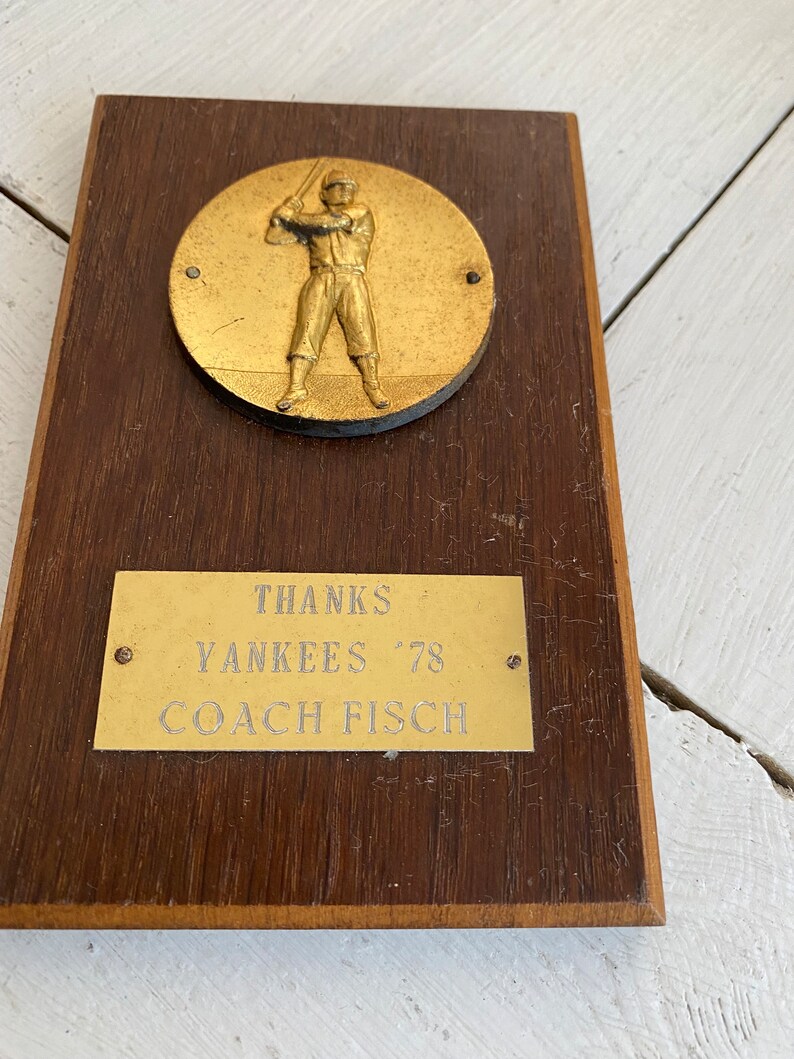 1978 Yankees Sports Plaque Trophy Bronze - Etsy