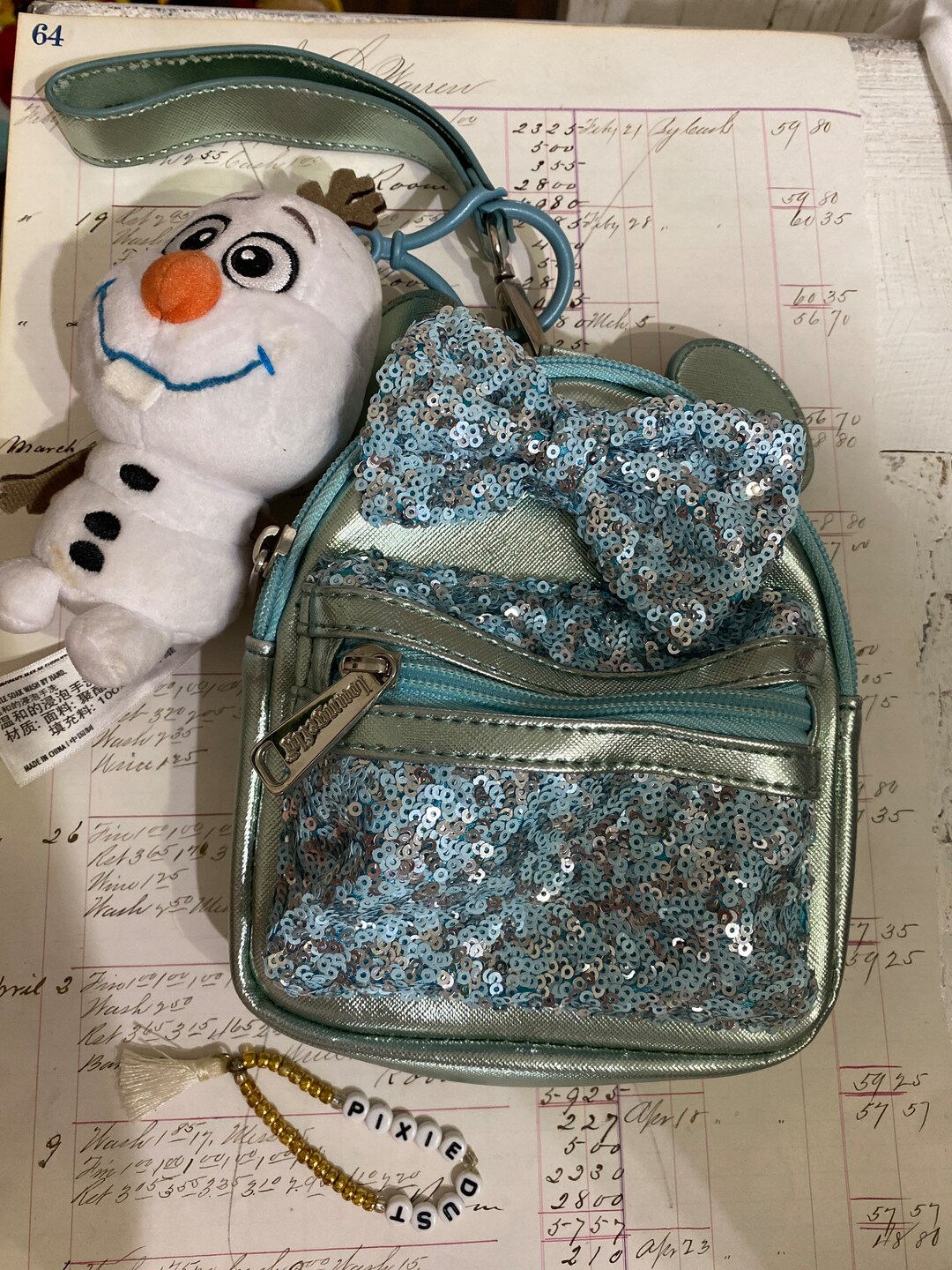 Disney Loungefly Arendelle Frozen Elsa Sequin Aqua Minnie Mouse ...