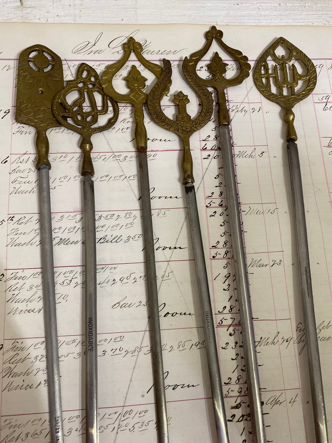 6 Ornate TARZAN Inoxidable Japan Brass Skewers - Etsy