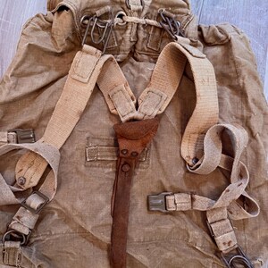 Vintage Czech Army Vintage Rucksack With Y Straps Suspenders M60 Canvas ...