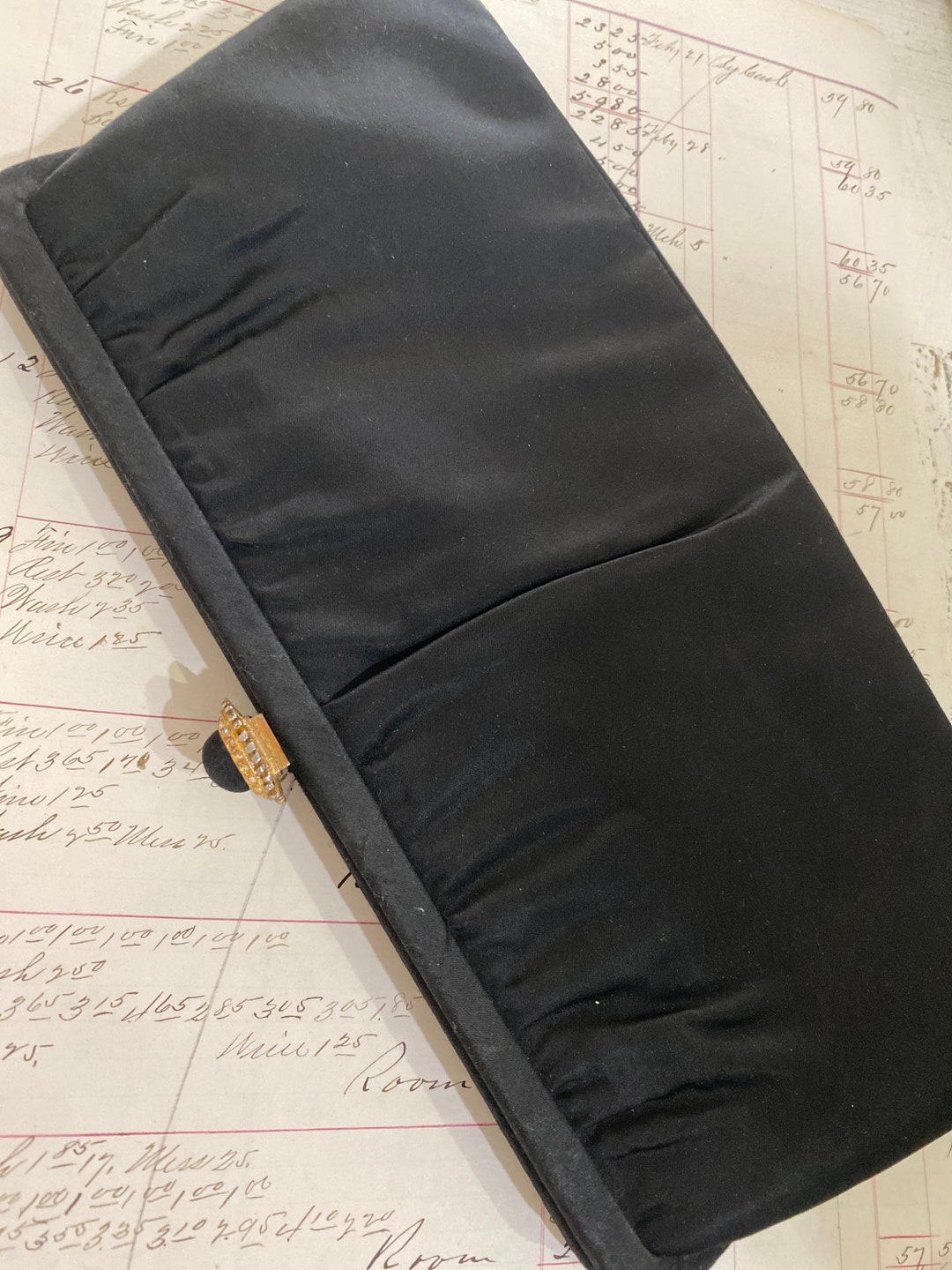 After Five Vintage Black Clutch Bag With Coin Purse - Etsy