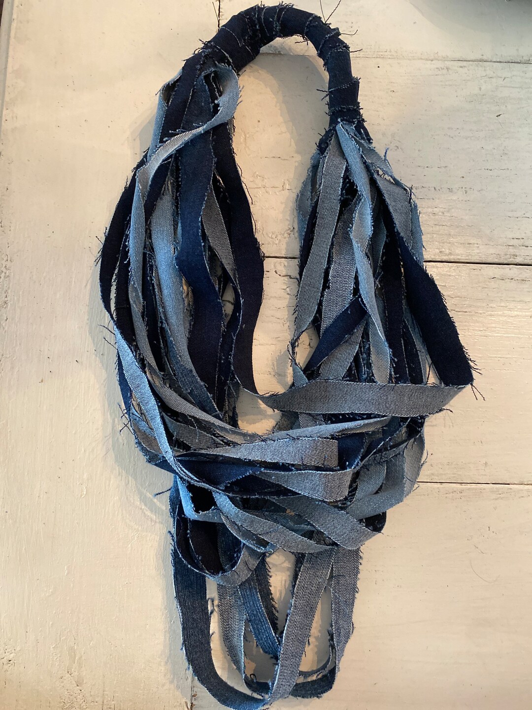 Handmade Jean Loop Necklace Scarf - Etsy