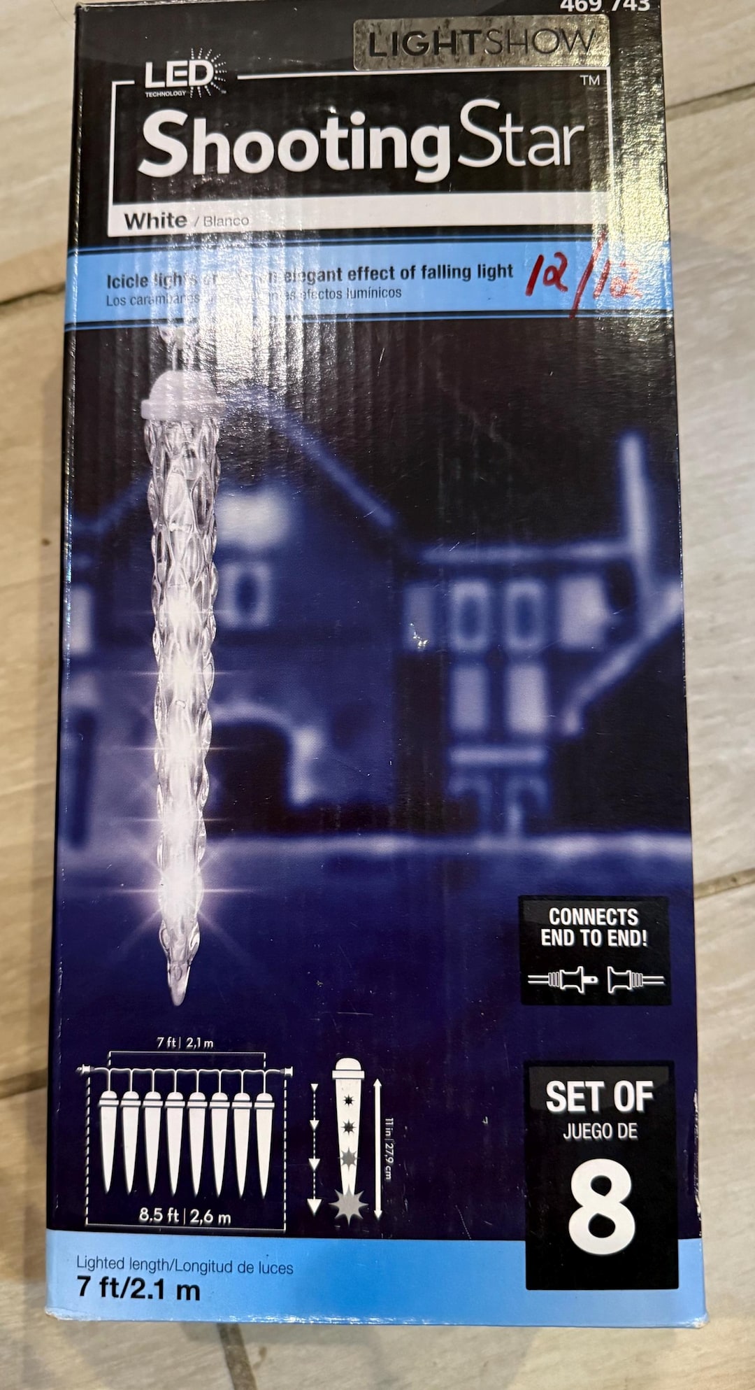 Lightshow Icicle Lights 8 Shooting Star White LED - Etsy