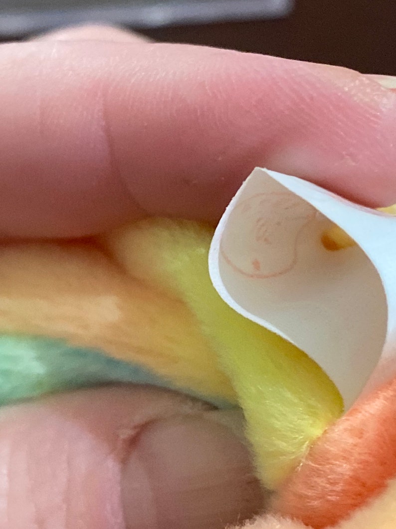 RARE TY Beanie Baby Neon Peace Bear 1996 Stunning Colors - Etsy