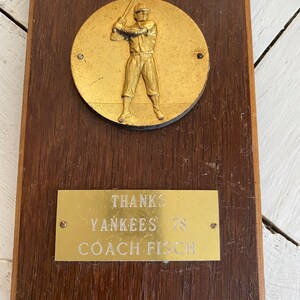 1978 Yankees Sports Plaque Trophy Bronze - Etsy