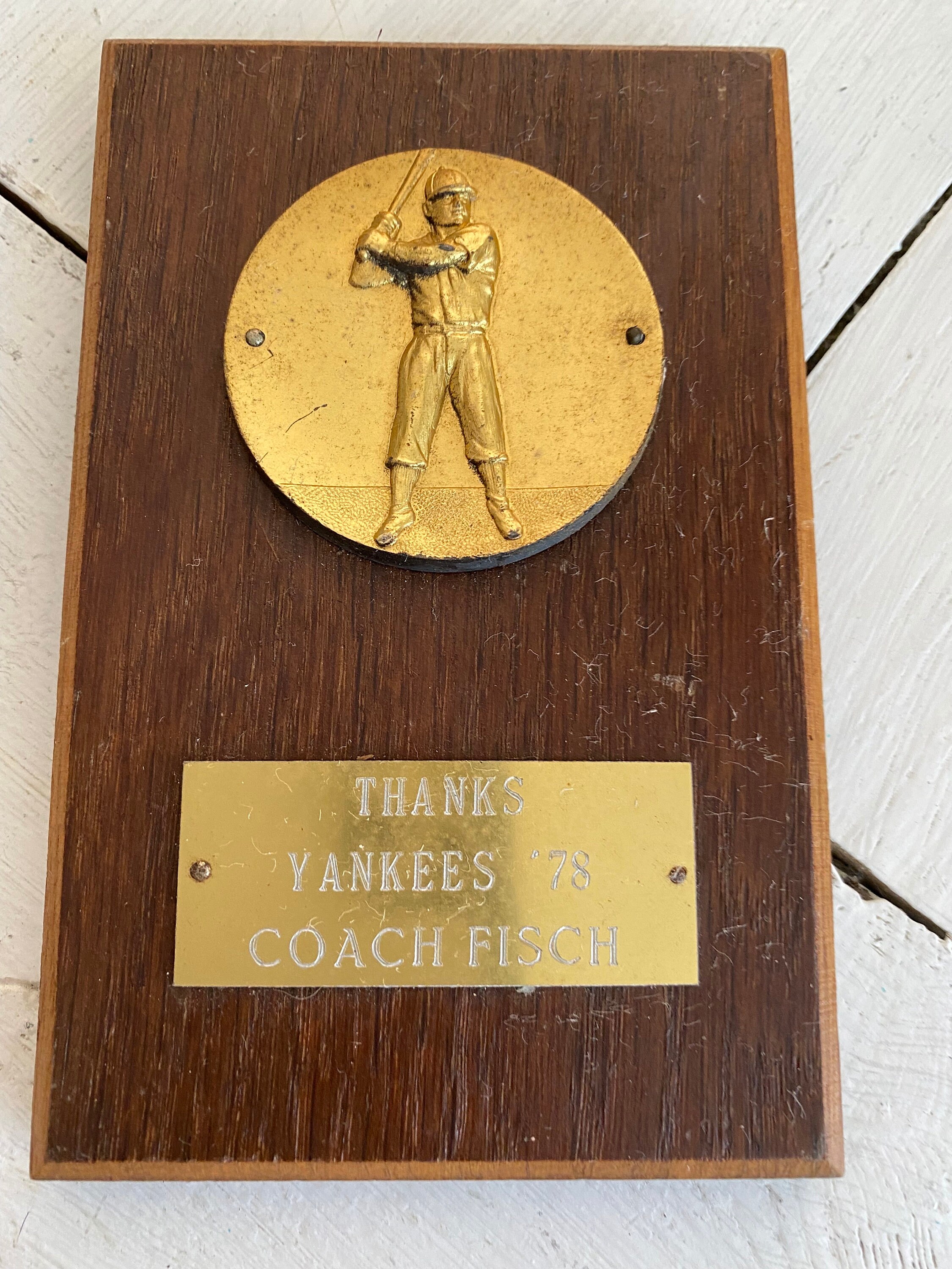1978 Yankees Sports Plaque Trophy Bronze - Etsy