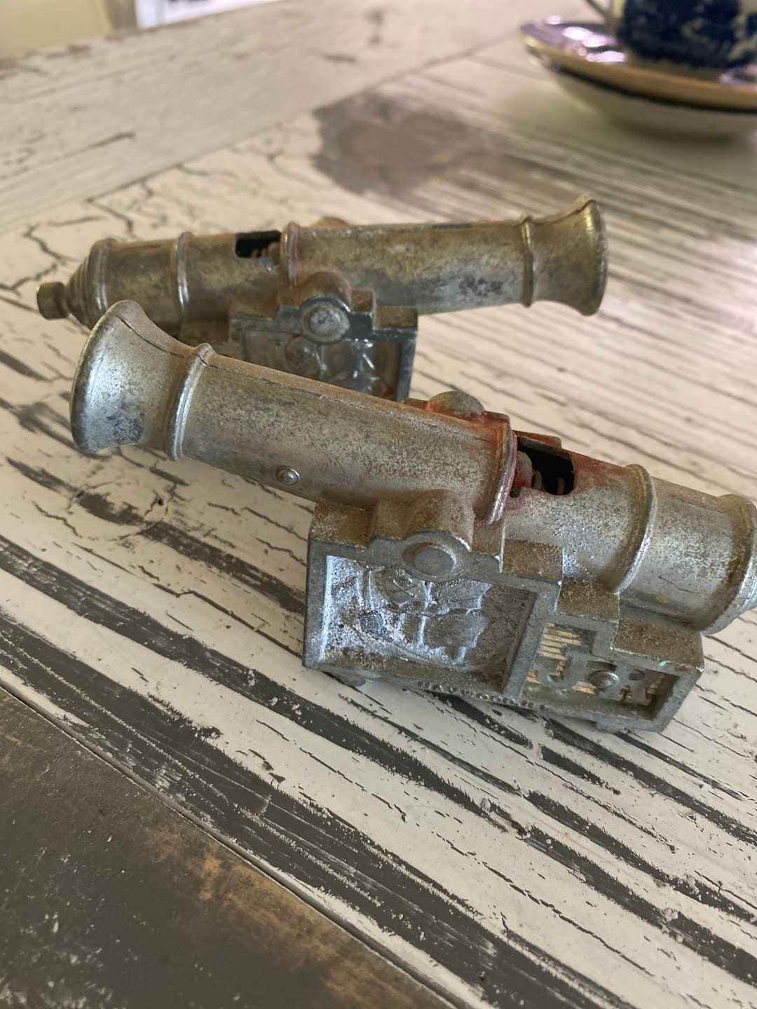 2 Die Cast Metal Cannons - Etsy