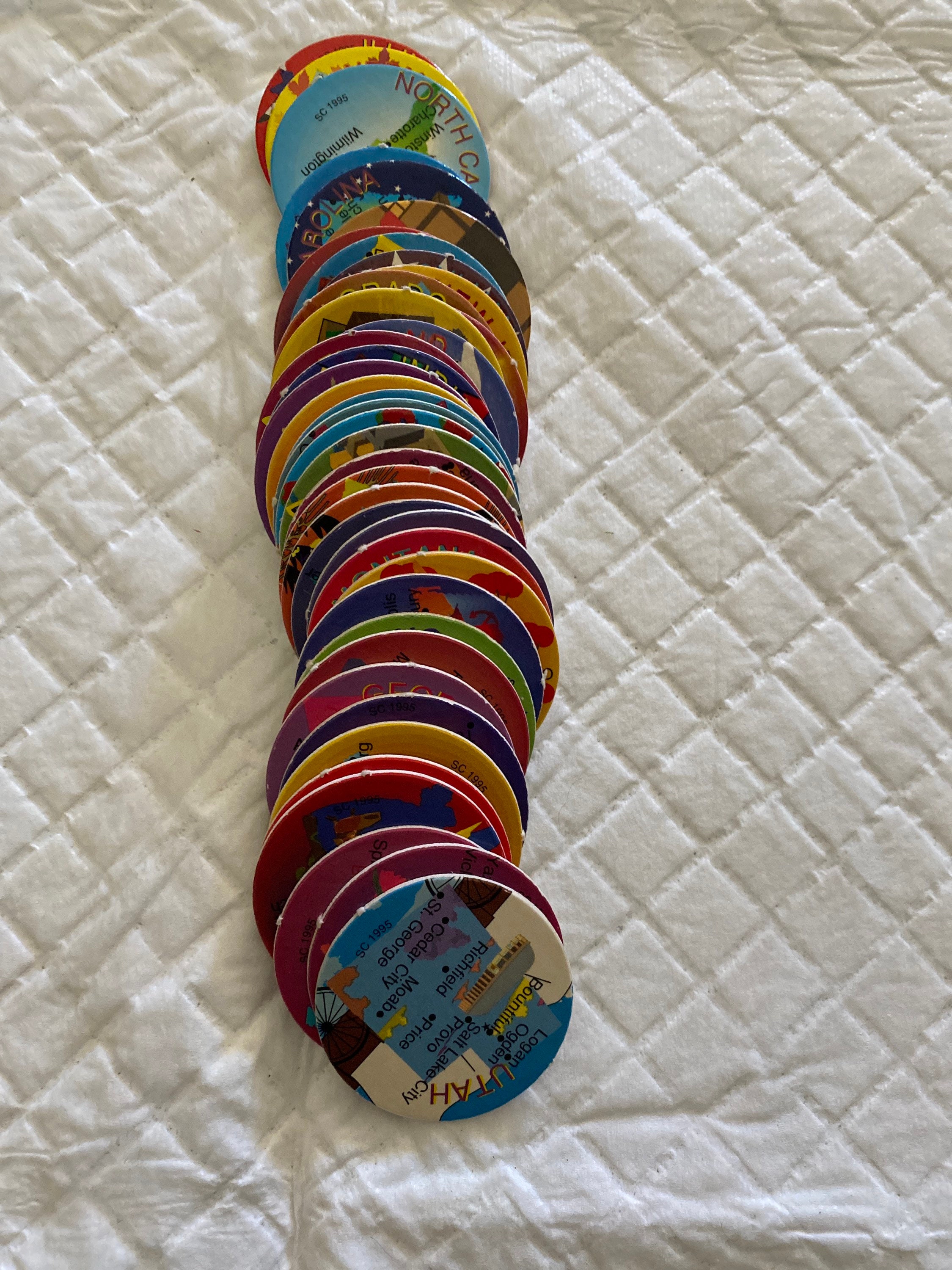 1990 Foil States Pogs - Etsy