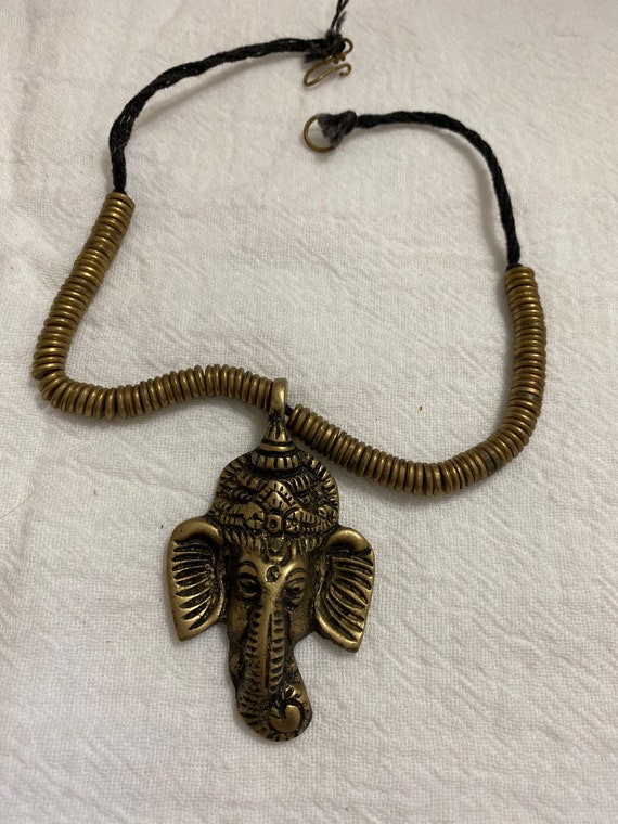 brass ganesha pendant - Gem