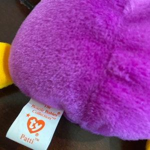 TY - Patti the Platypus (rare) Magenta Color Beanie Baby - 1993 Edition ...