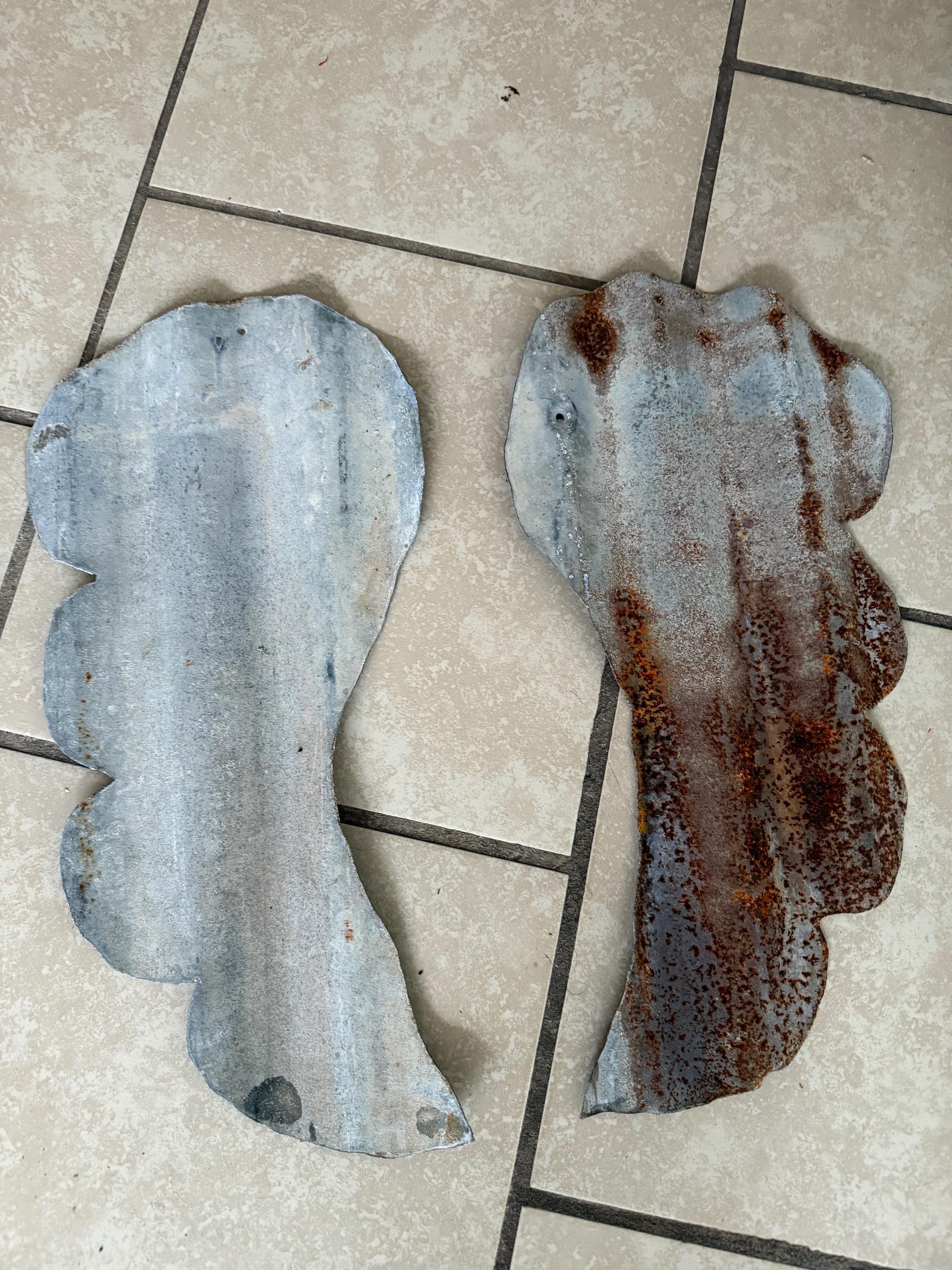 Galvanized Angel Wings - Etsy
