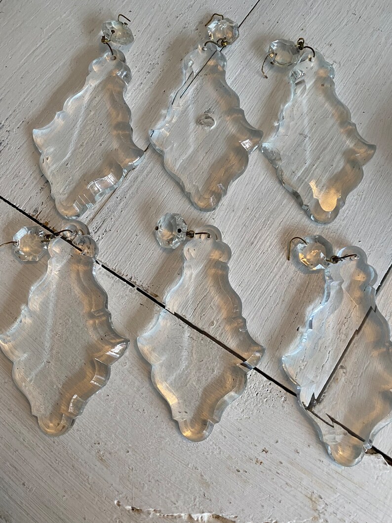 6 Antique Ornate Glass Prisms - Etsy