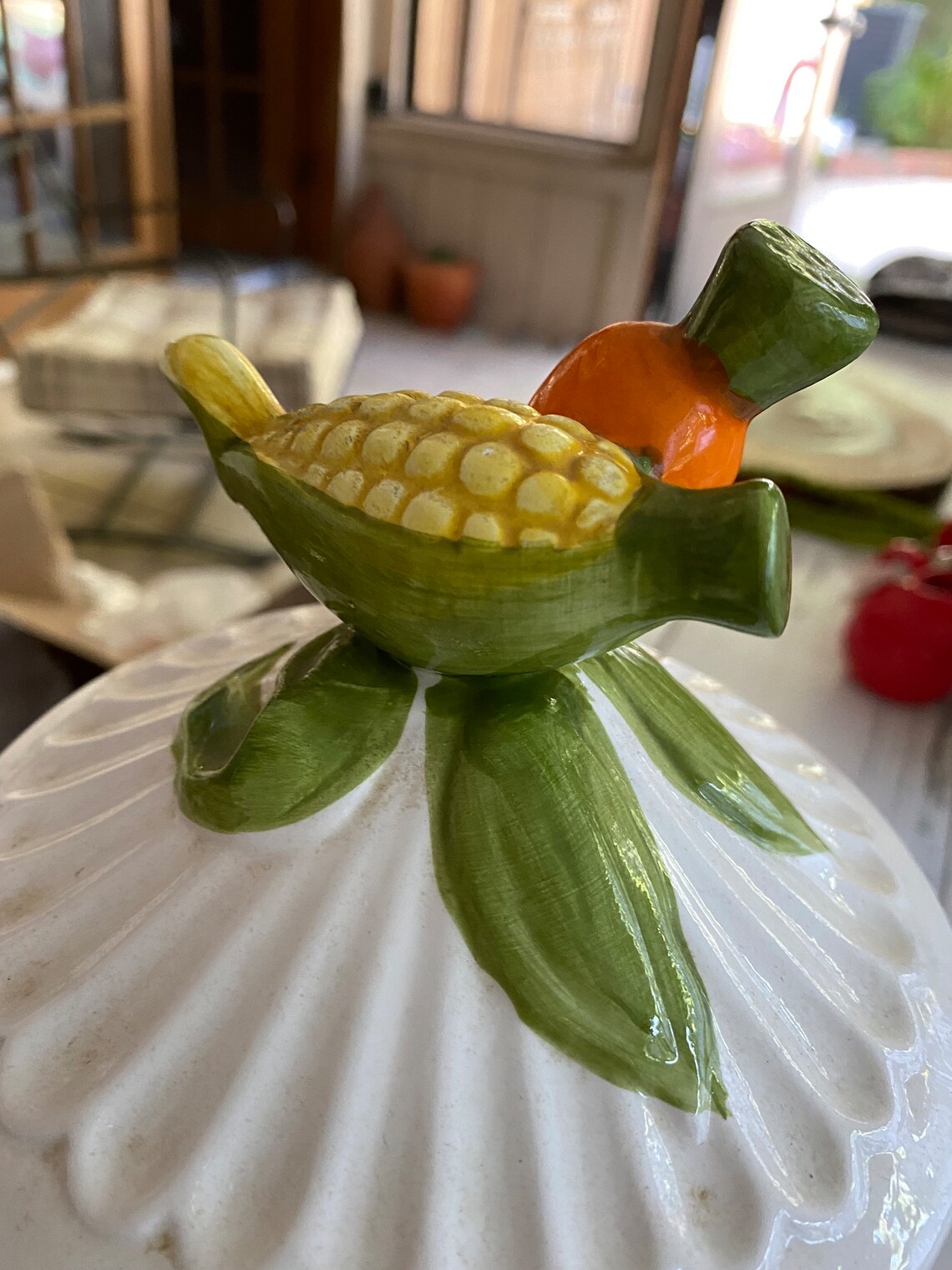 Vintage Retro Flour Canister Container White With Vegetables Produce - Etsy
