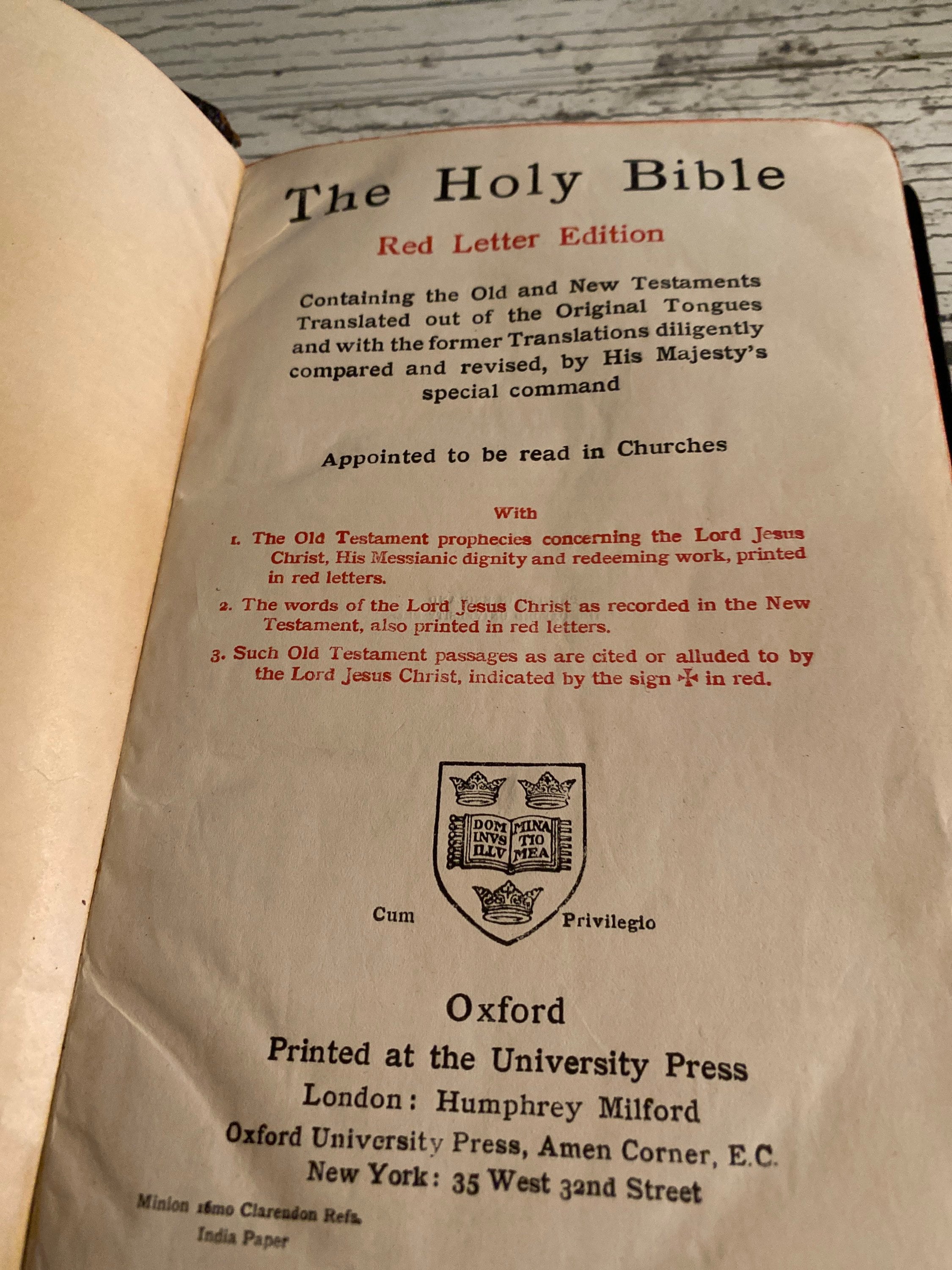 The Holy Bible Red Letter Edition - Etsy