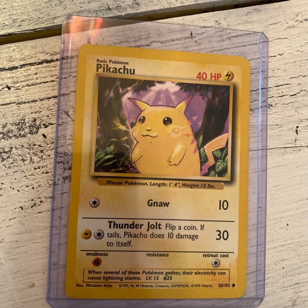1999 Pikachu Card - Etsy