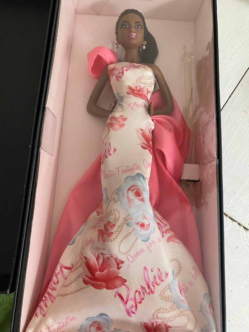 Avon Rose Splendor Barbie Collector Pink Label African American - Etsy