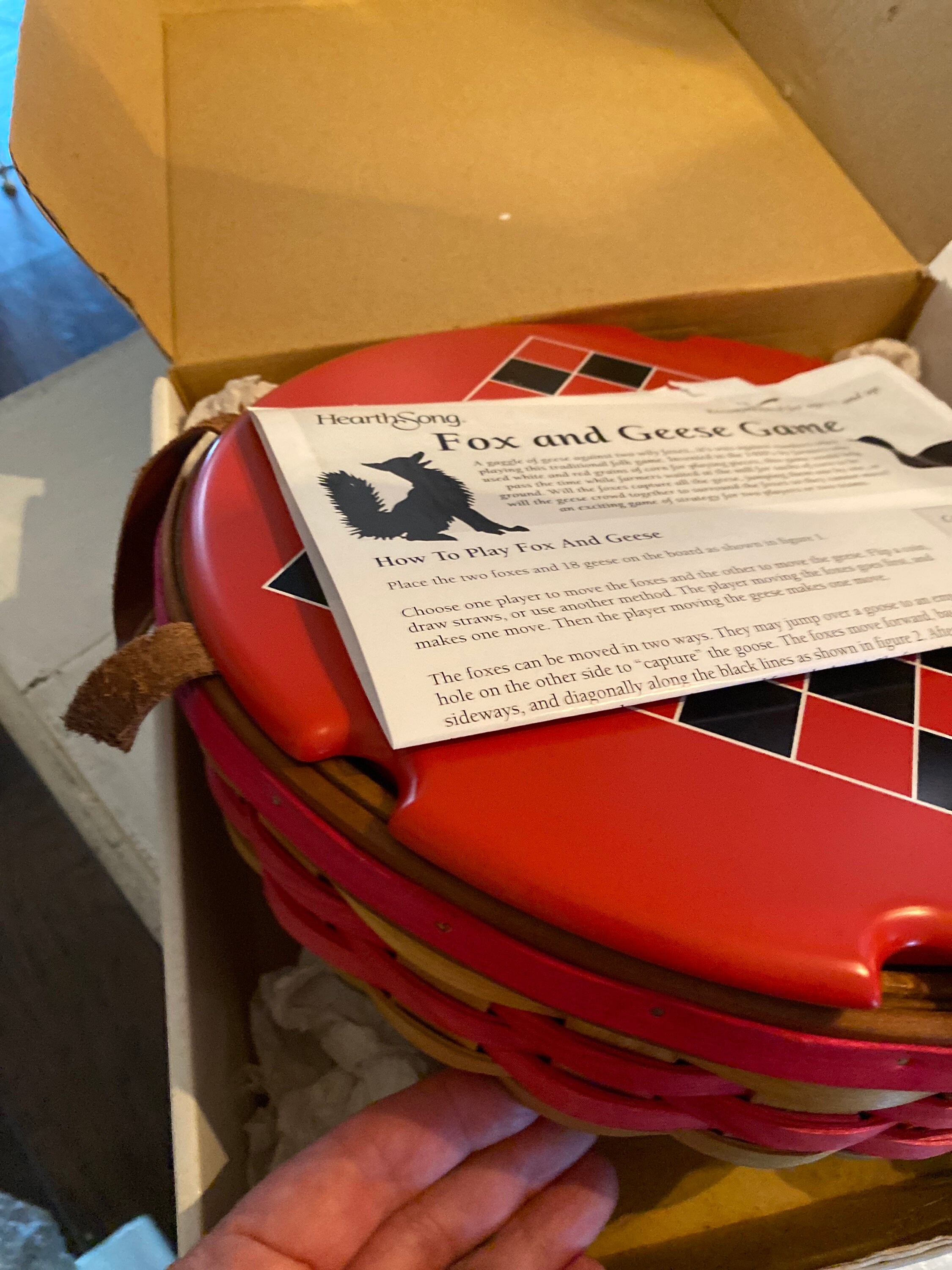 Vintage Hearth Song Fox Geese Multi Game Checkers Wicker - Etsy