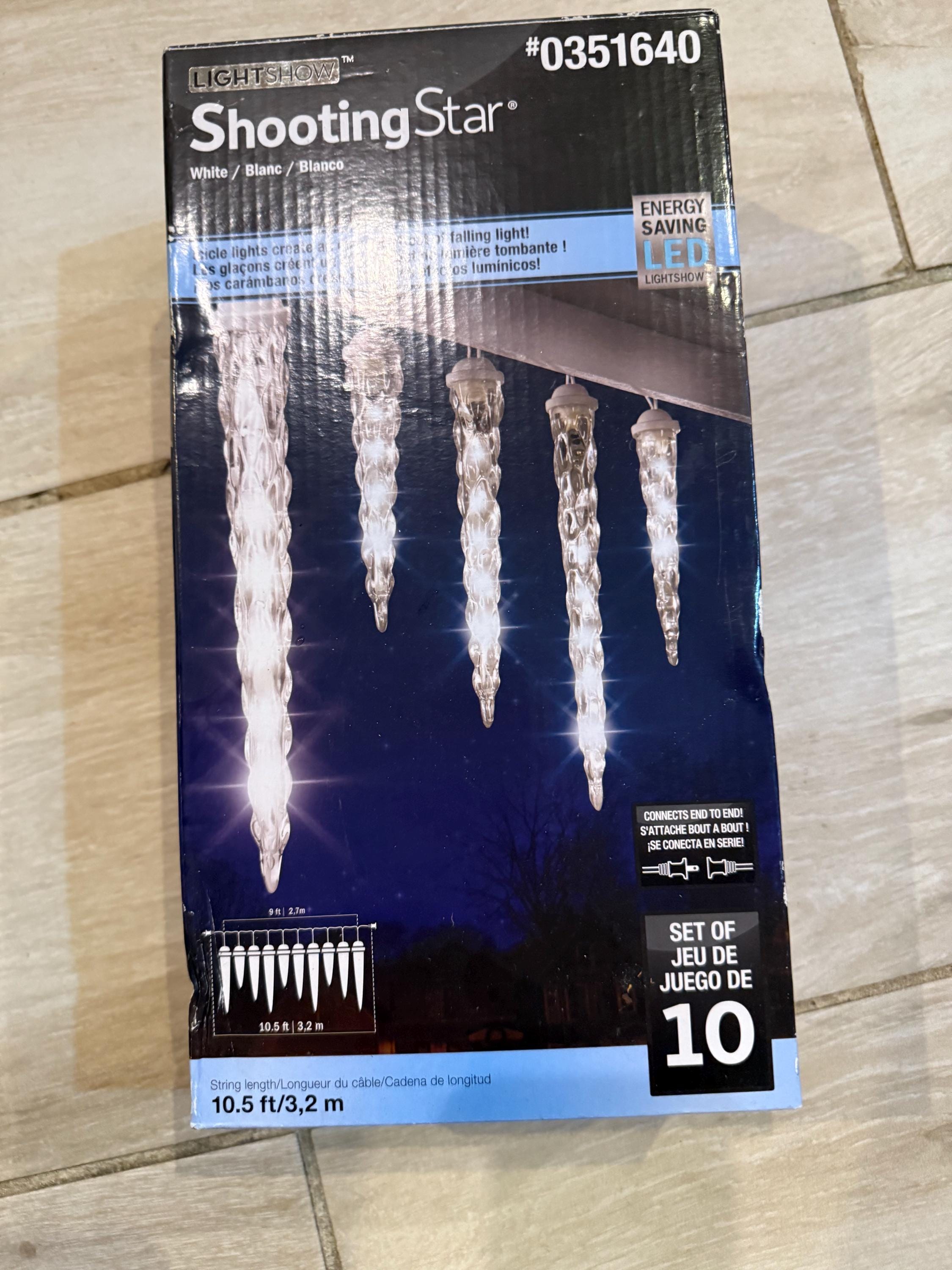 Gemmy Shooting Star LED Icicle Light String - 9 Ft X 11 in 10 Lights - Etsy