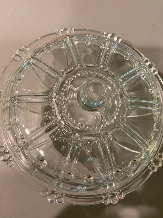 Beautiful Depression Glass Candy Dish | Etsy