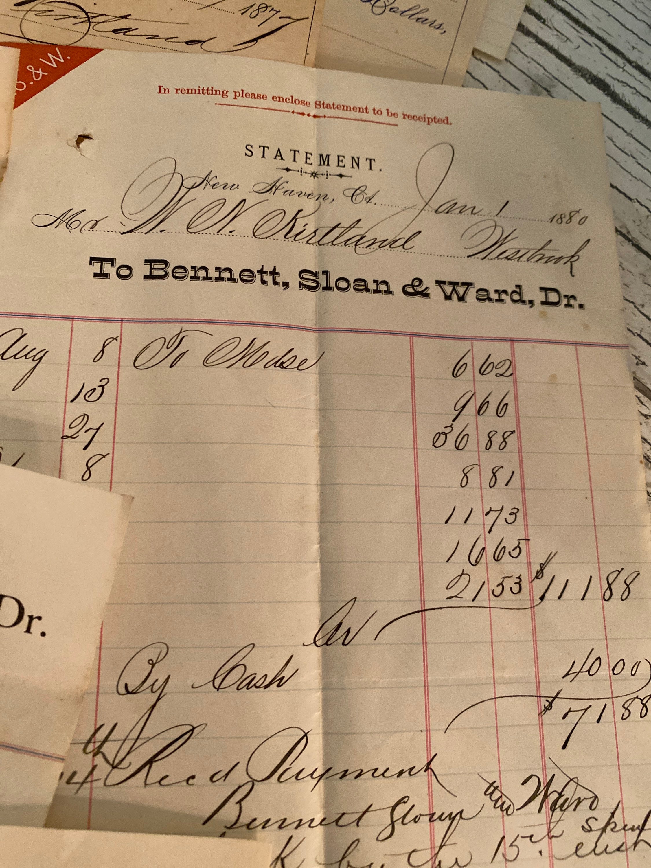 10 Antique 1800’s Cash Receipts - Etsy