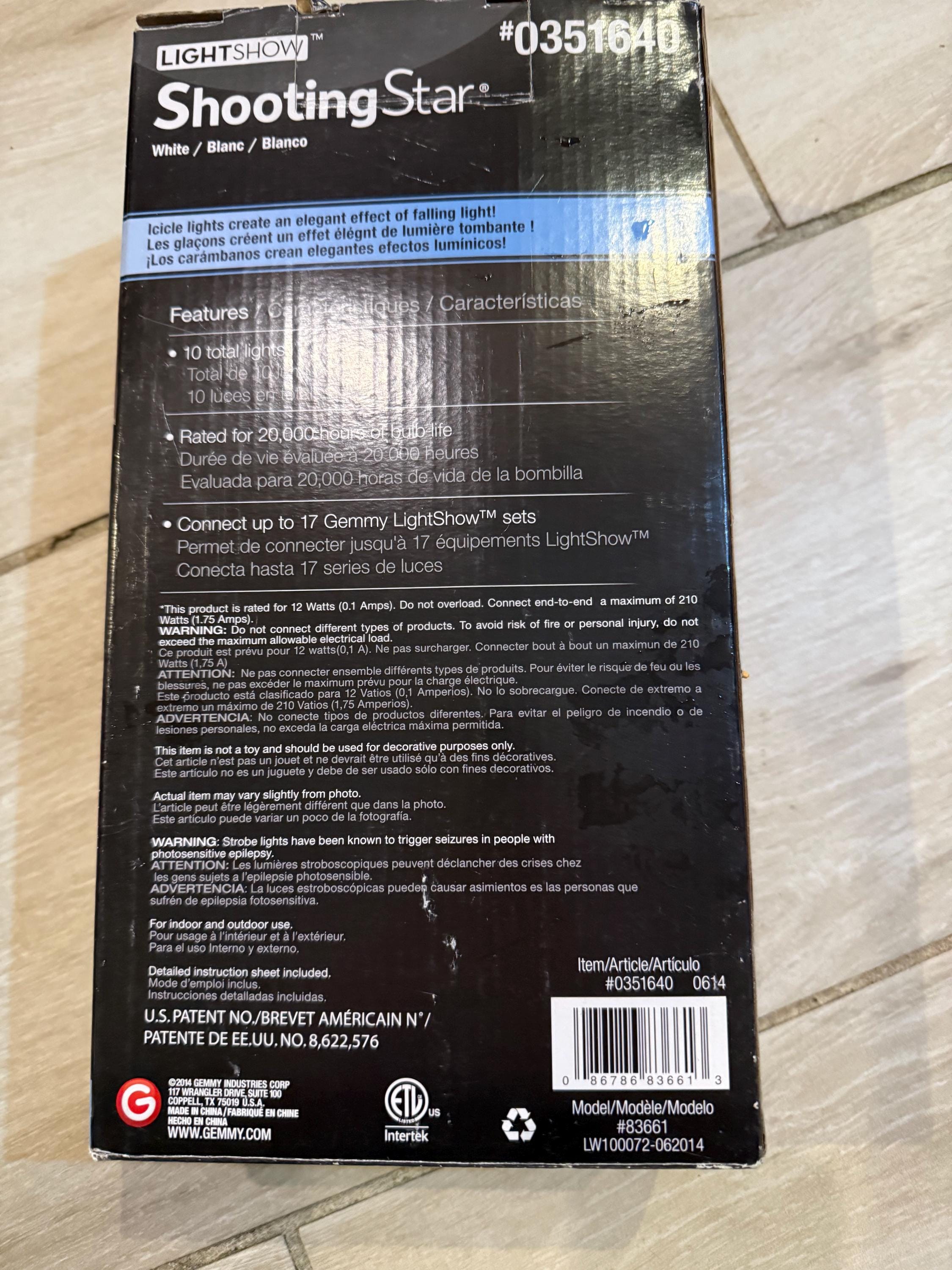 Gemmy Shooting Star LED Icicle Light String - 9 Ft X 11 in 10 Lights - Etsy