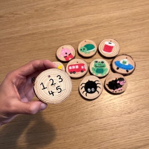 Nursery Rhyme Story Wooden Log Slices | Tuff Tray Resources | Sensory ...