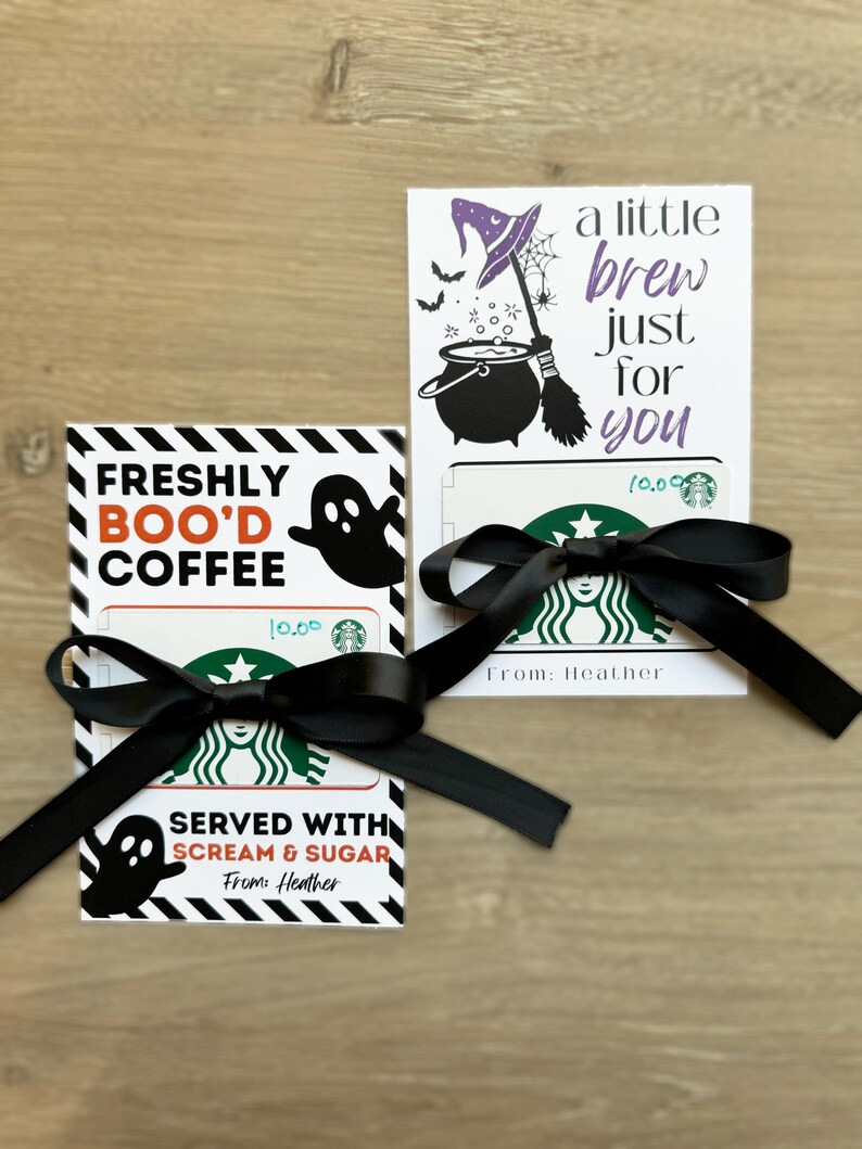 Halloween Teacher Gift Card Holder Printable, A Little Brew for You ...