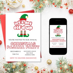 Funny Christmas Party Invite, Adults Christmas Party, Elf Christmas ...