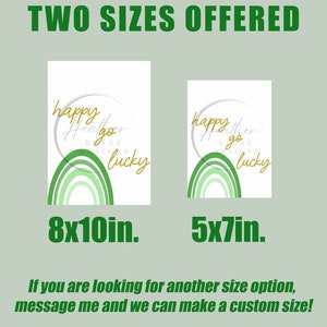 St Patricks Day Prints Decor, Home Decor St Patty's Day, Happy Go Lucky ...