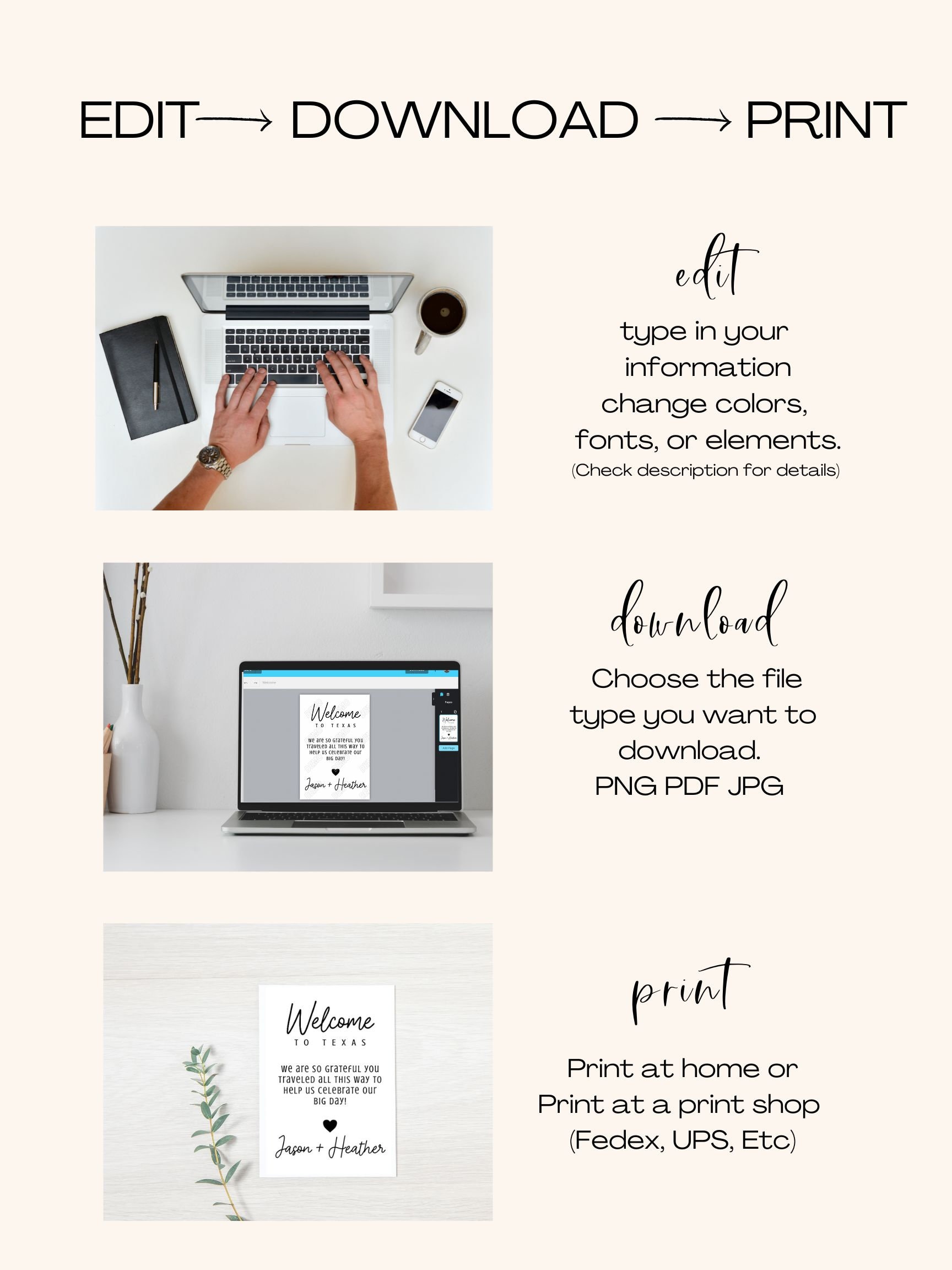 Wedding Welcome Bag Tags, Welcome Notes for Wedding, Destination ...