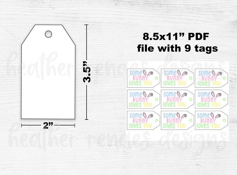 Some Bunny Loves You Gift Tags, Printable Easter Decor, Easter Basket ...