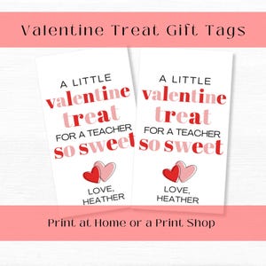 Valentine's Day Teacher Gifts, Valentines Teacher Gift Tag, Valentines ...