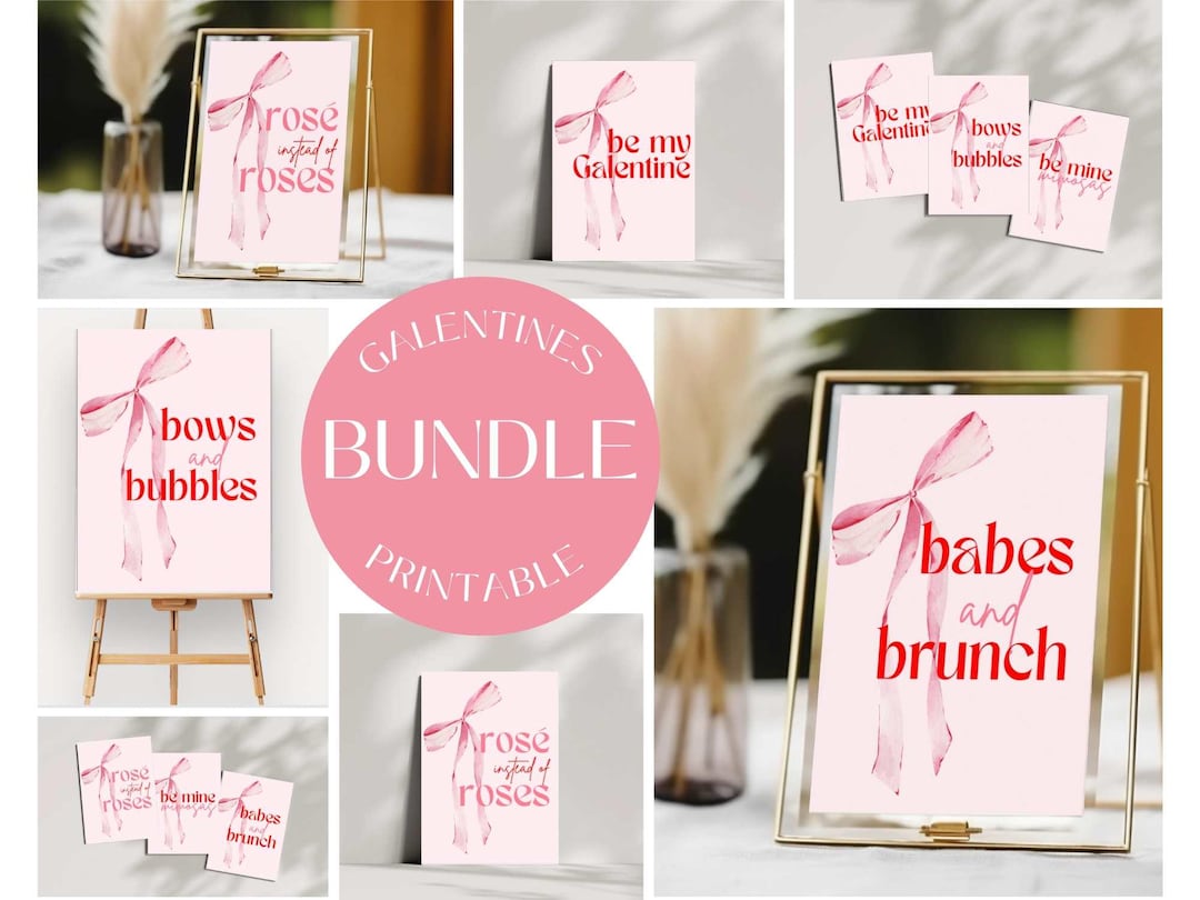 Galentines Brunch Printables, Printable Mimosa Sign, Bar Sign ...