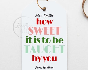 PRINTABLE Teacher Gift Tags, Snow Much Fun, How Sweet It is to Be ...