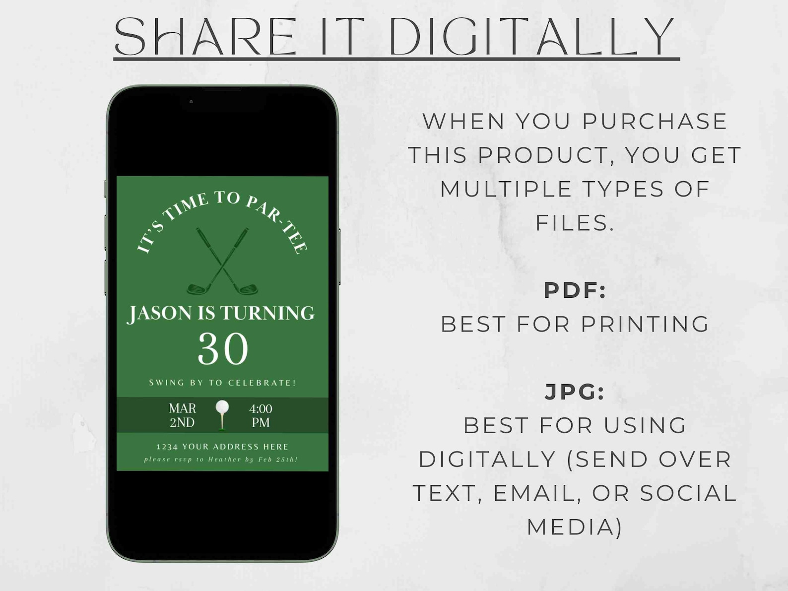 Golf Party Invitation, Let's Par-tee, Thirty Birthday Party Ideas, Mens ...