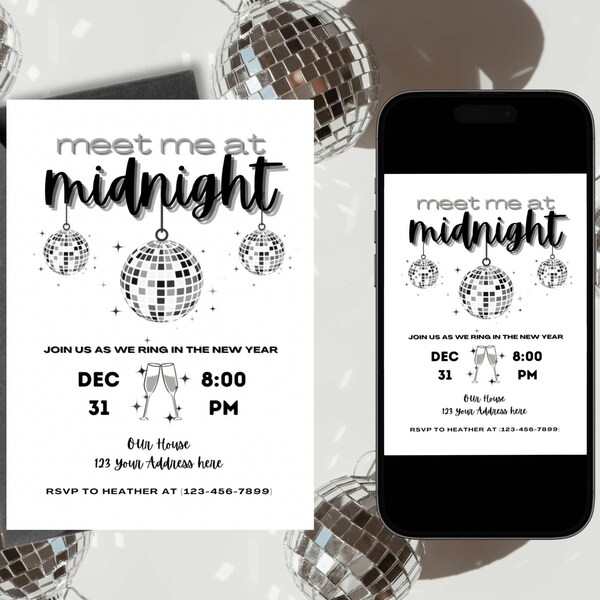 Meet Me at Midnight Invitation - Etsy