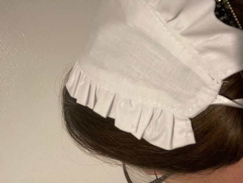 Handmade French Maid Costume Accessories: Frilled Collar, Cuffs, Apron ...