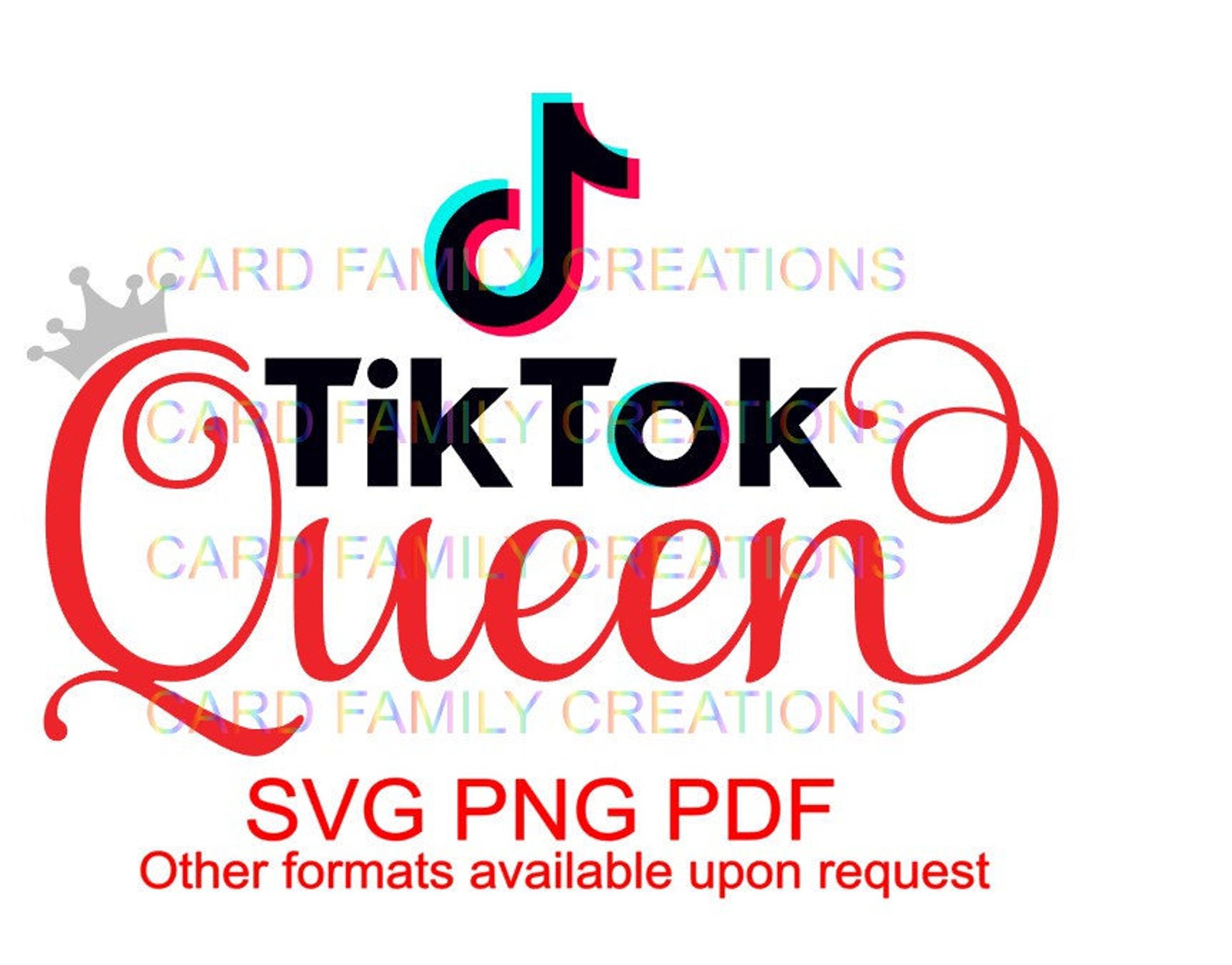 TikTok Queen SVG TikTok queen PNG TikTok PDF tiktok cut | Etsy