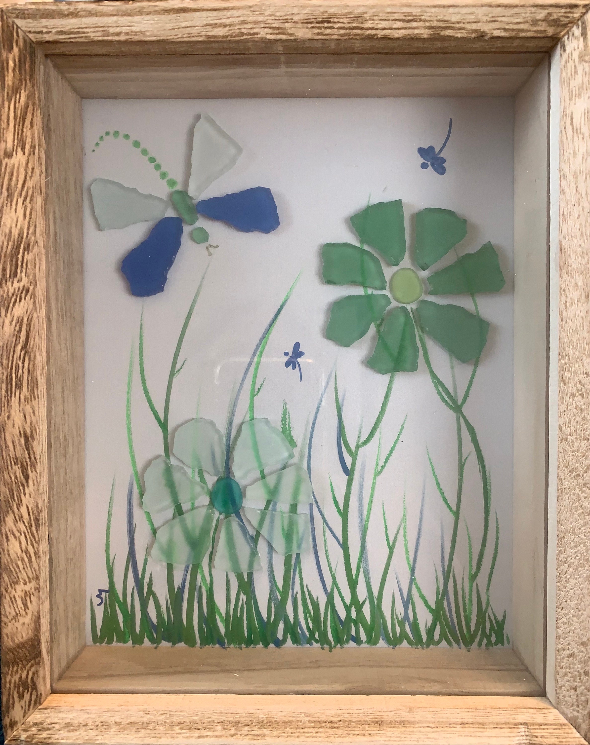 Sea Glass Shadowbox Decor - Etsy