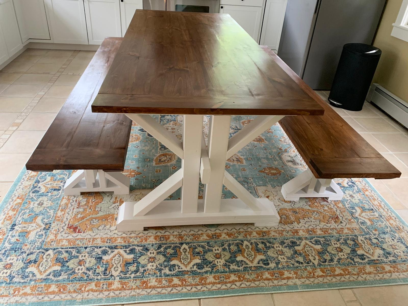 Farmhouse Table & Bench - Etsy