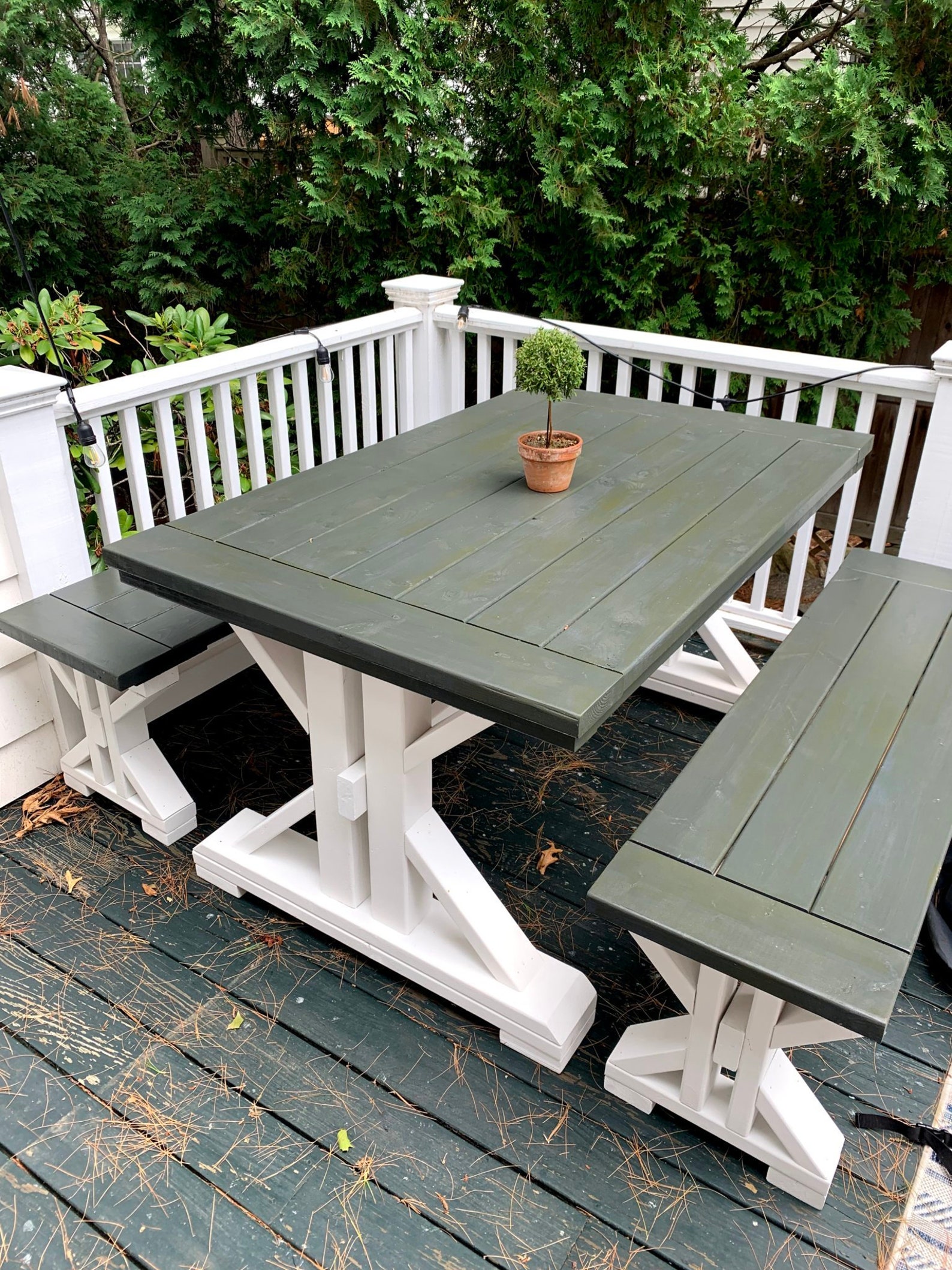 Farmhouse Table & Bench - Etsy