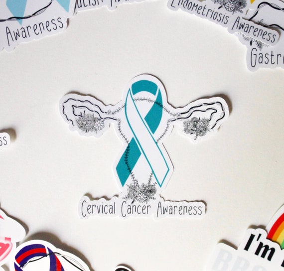 Cervical Cancer Ribbon Tattoo Designs