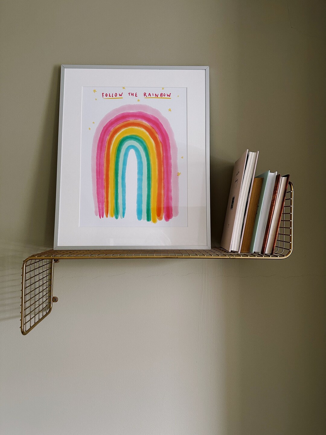 Follow the Rainbow pink X1 A4 Print - Etsy