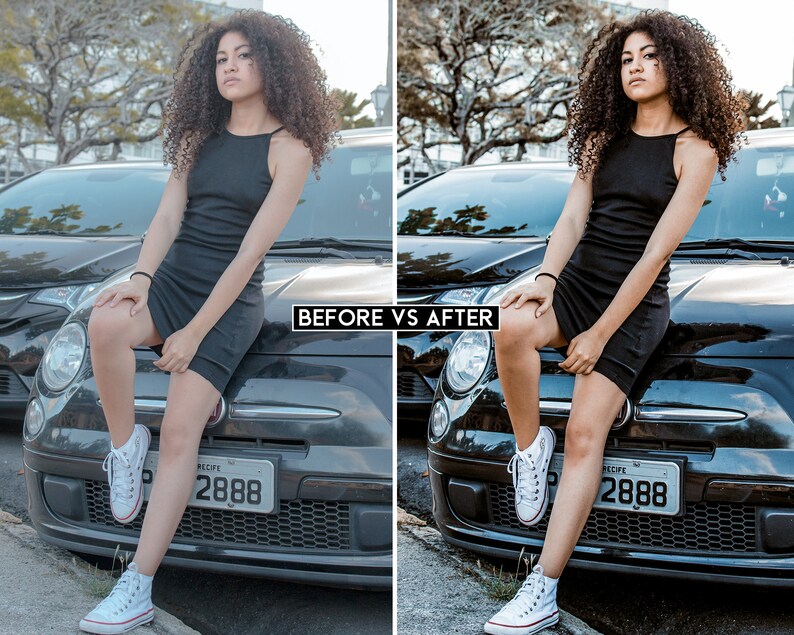 7 Preset Dark Skin Lightroom Mobile Filter Summer Moody | Etsy