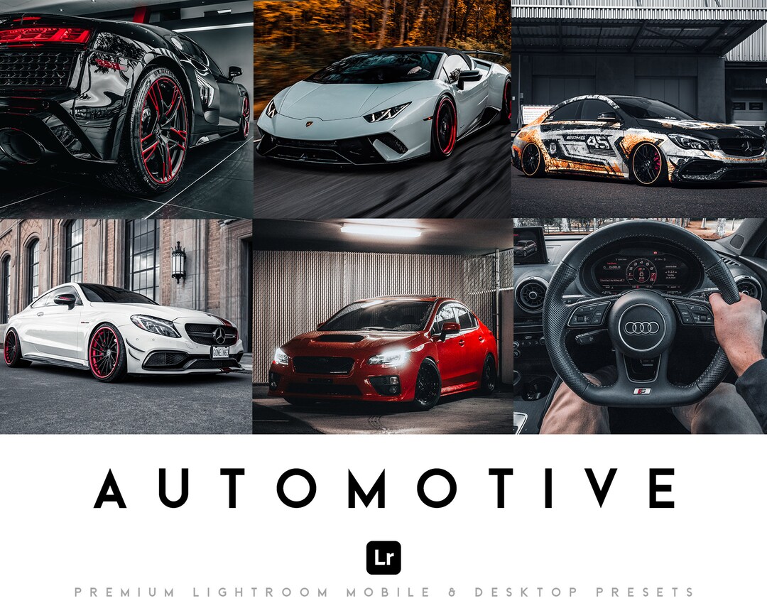 30 Automotive Presets Lightroom Mobile & Desktop | Car Preset, Vehicle ...