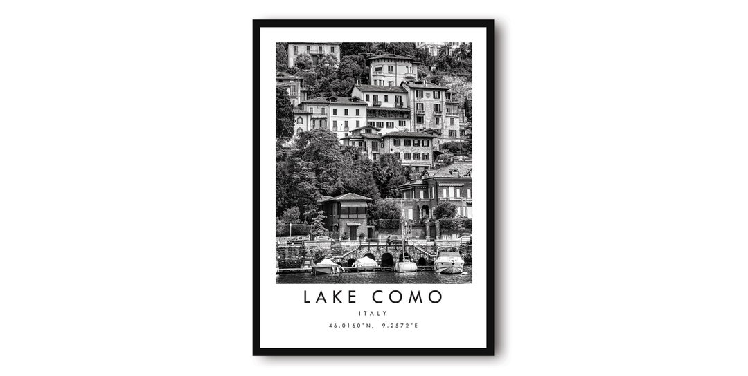 Lake Como Travel Print, Lake Como Poster Print, Lake Como Wall Art ...