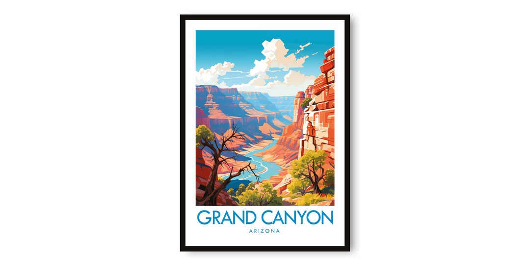 Grand Canyon Travel Print, Grand Canyon Travel Poster, Arizona Print ...