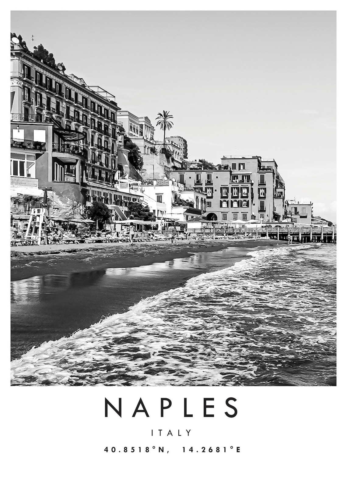 Naples Travel Print Naples Poster Unique Wallart Decor | Etsy