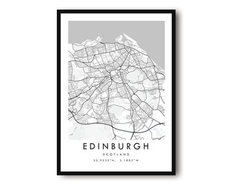 Edinburgh Map - Etsy