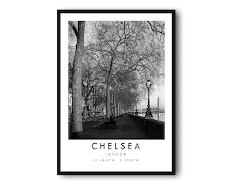 Chelsea Bridge London SW3 A4 Travel Print unframed - Etsy